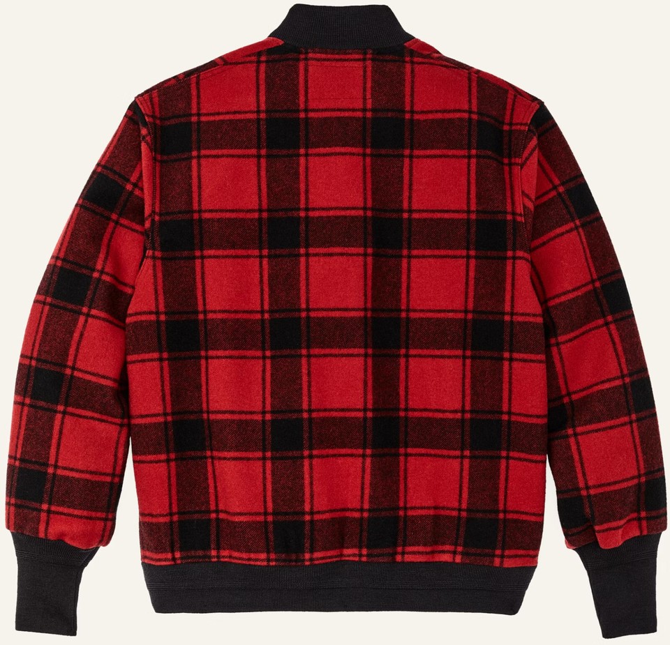 Filson CCC Wool Bomber Jacket Red & Black Plaid, Men's L NWT MSRP $395 ...