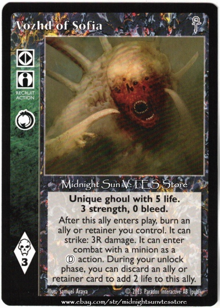 Vozhd of Sofia Fifth Edition V5 V:TES VTES Vampire CCG | eBay