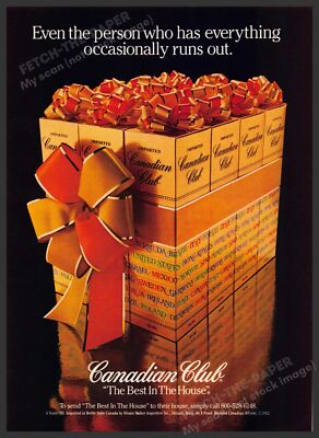 Canadian Club 1980s Print Advertisement 1982 Orange Bow "The Best in ...