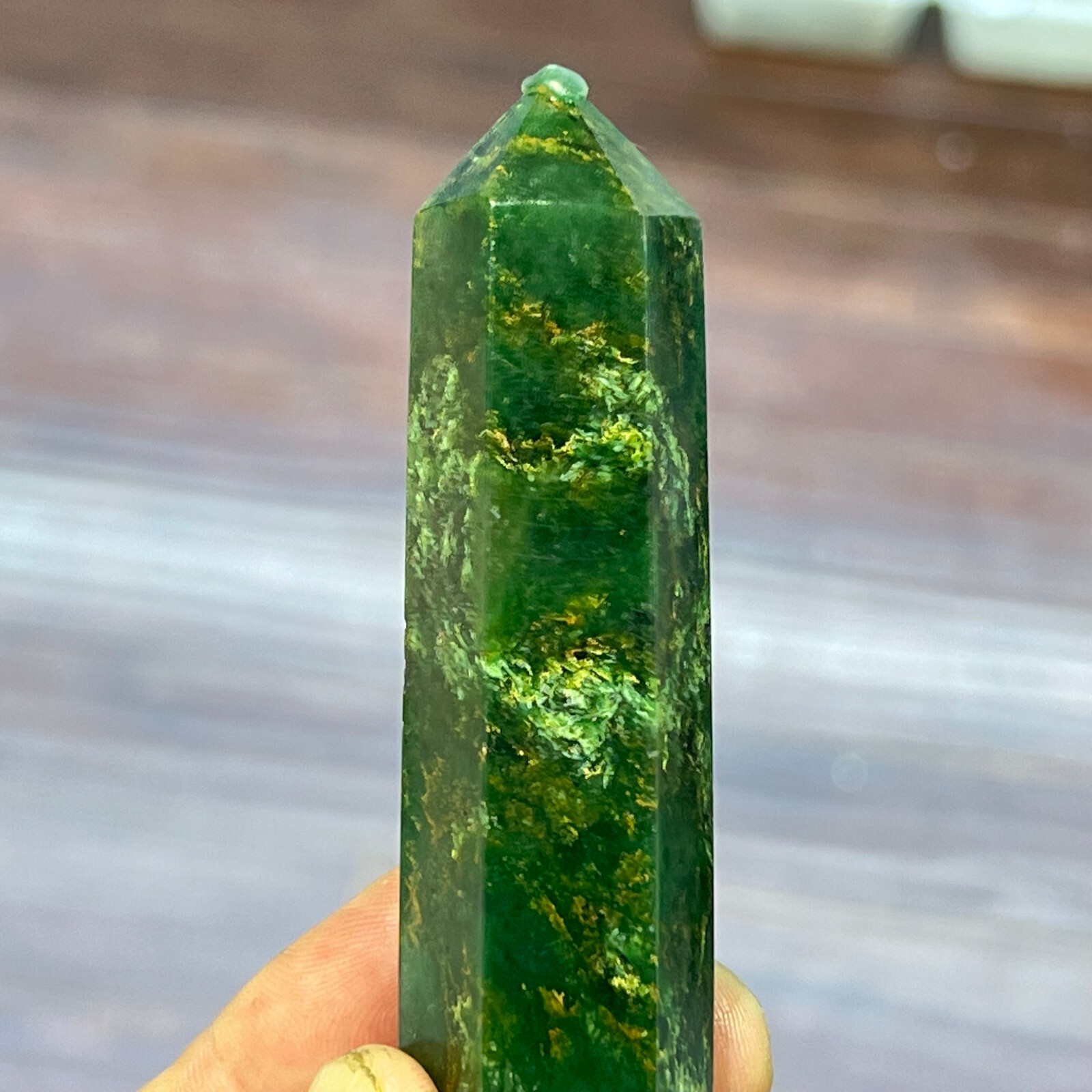 Natural Emerald Quartz Obelisk Crystal Wand Point Reiki healing 1pc | eBay