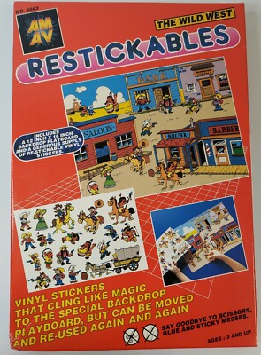 Restickables The Wild West Vintage 1980’s | eBay