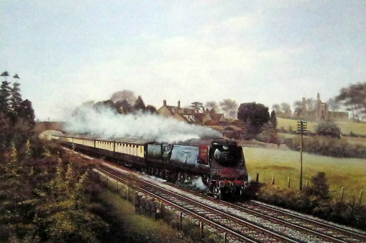 WINSTON CHURCHILL ENGINE DEVON BELLE TRAIN SHERBORNE FINE MOUNTED ...