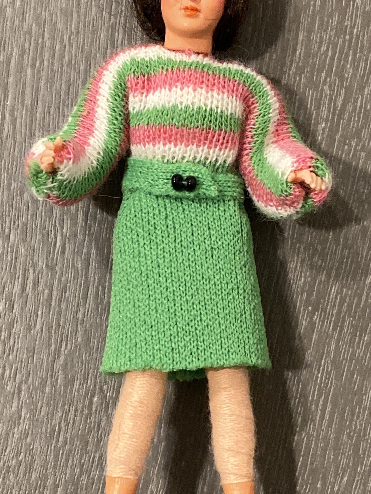 Vintage CACO West Germany Dollhouse Artisan Miniature Woman Mom Doll 4 ...