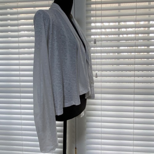 Fresh Produce XS/SM Open Jacket Summer White Pattern Long Sleeves Hi-Lo ...