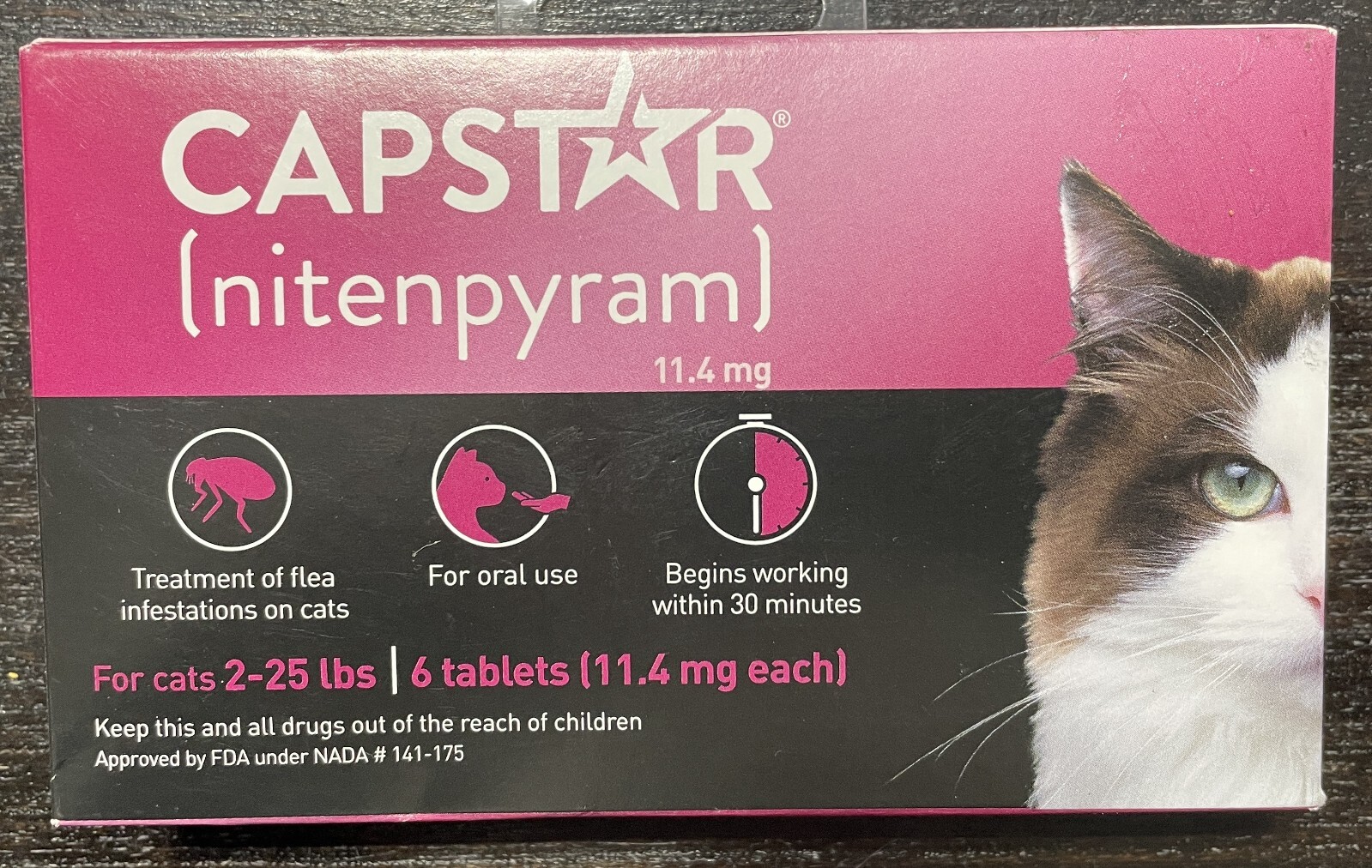 Capstar Nitenpyram 11.4mg 6 Tablets For Cats 2-25 LBS | eBay