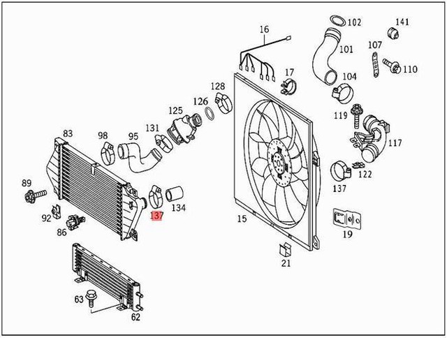 Mercedes-Benz C W205 Fuel Tank Filler Neck Clamp A0069972690 OEM for ...