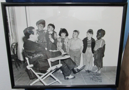 VINTAGE 30" x 23" OUR GANG & GEORGE SIDNEY PHOTO @ 1936 SIGNED MGM ...