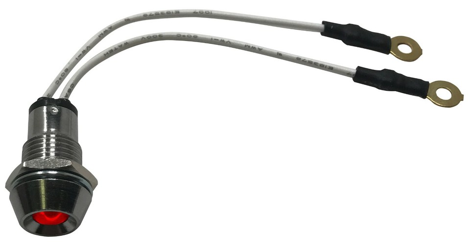 5 Pack of Universal 12V Red LED Lamp Dash Panel Pilot Indicator Light ...