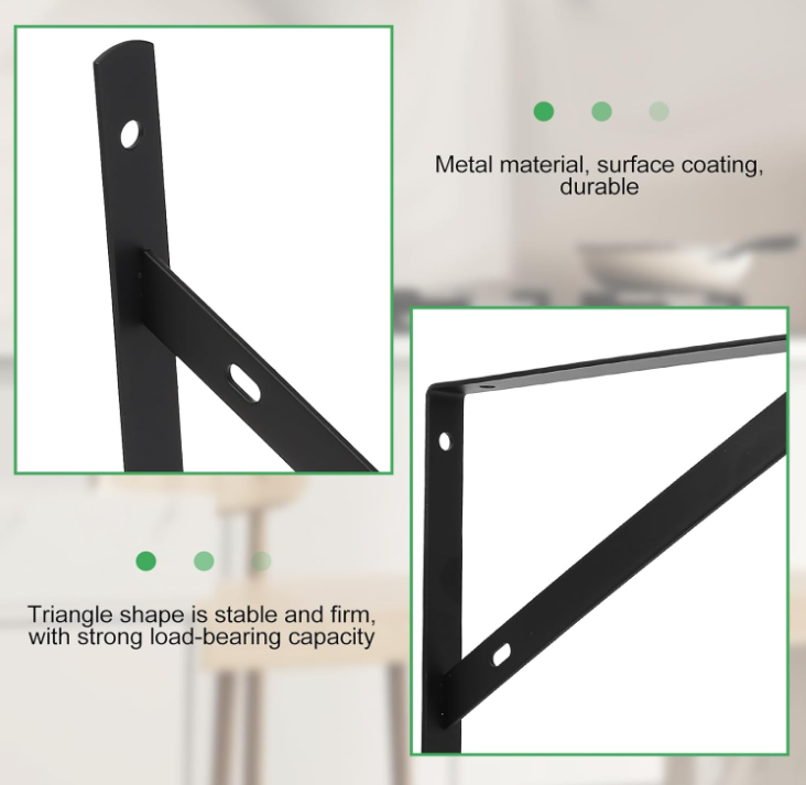 10PCS Heavy Duty Stainless steel L Shaped Wall Mounted Shelf Brackets ...