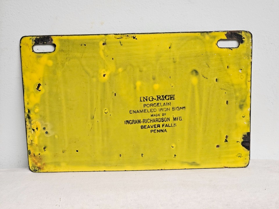 1908 Pennsylvania Porcelain License Plate Excellent Gloss | eBay