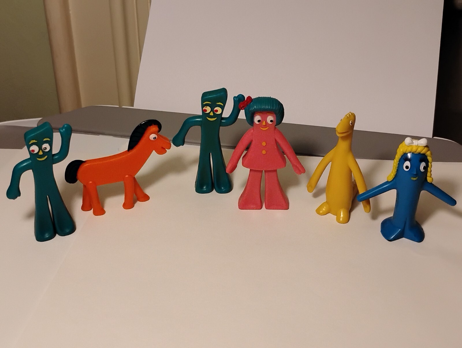 Vintage Gumby Pokey And Friends Set Of 6 Bendy Figures Prema Toy 2.75 ...