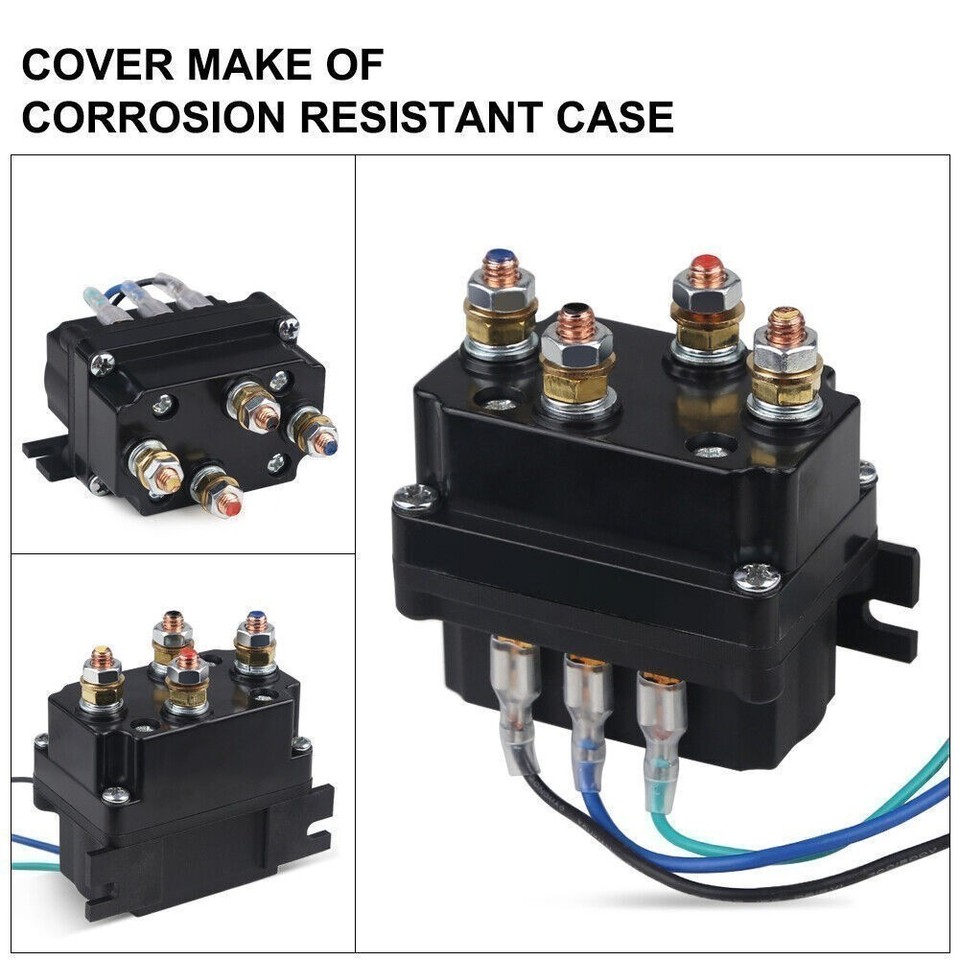 12V 500A Winch Solenoid Relay Controller Contactor 15000LB Max For Warn ...