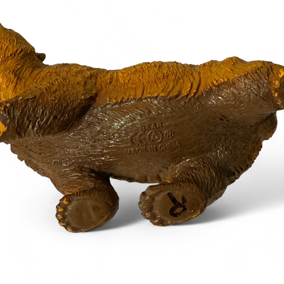 AAA Vintage Adult Bear Solid Plastic Bear Toy Animal Figure Brown ...