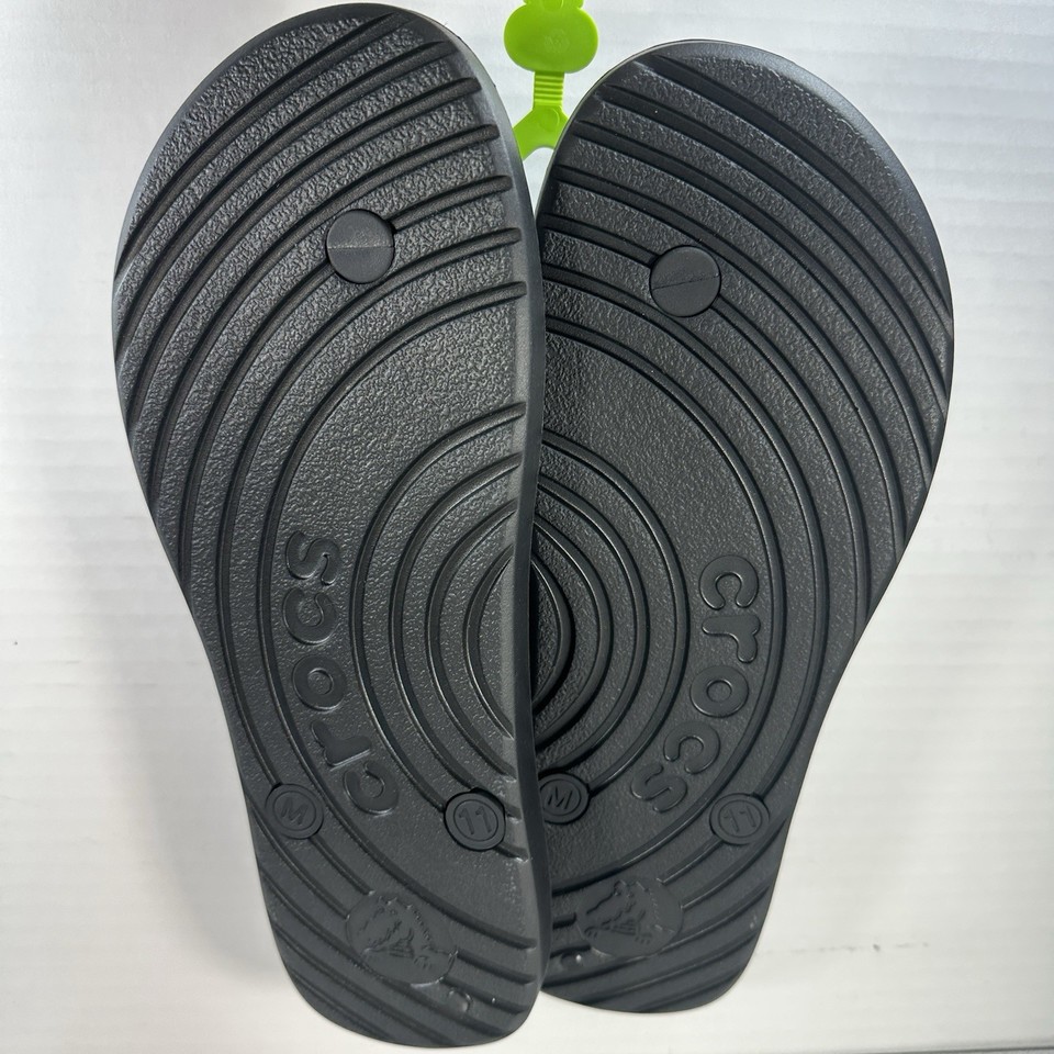 Crocs Flip Men’s 11 Unisex Flip Flop 210089-001 Black | eBay