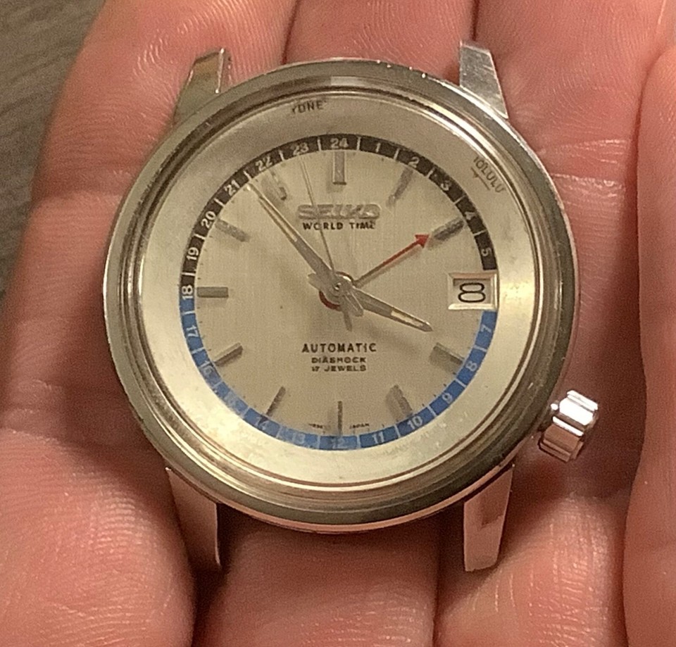 1964 SEIKO World Time AUTOMATIC Mens WATCH 6217-7000 Tokyo Olympic ...