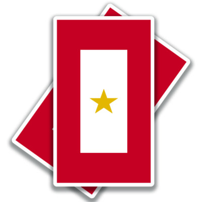 1 GOLD STAR STAR SERVICE FLAG DECAL 2 Stickers Bogo U.S. Military | eBay