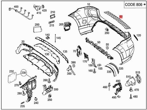 Genuine MERCEDES Bumper Step Plate W166 1668852174 | eBay