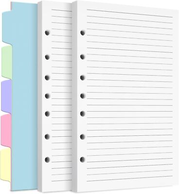 A5 Refill Paper, 7-Hole Planner Inserts for A5 Binder Budget Planner ...