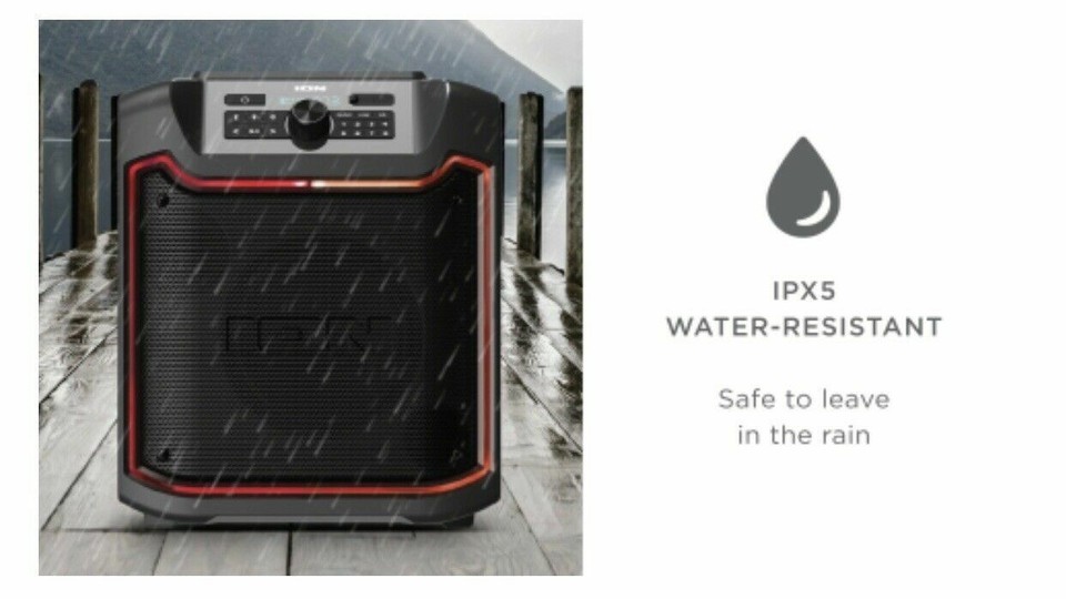 ION Pathfinder 4 Wireless Qi Charging - Portable Bluetooth Speaker IPX5 ...