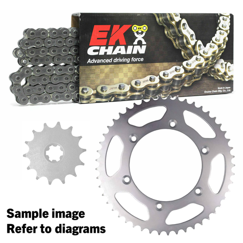 EK X-Ring Chain & Sprocket Kit for 2008-2009 Honda XL700V Transalp - 15 ...