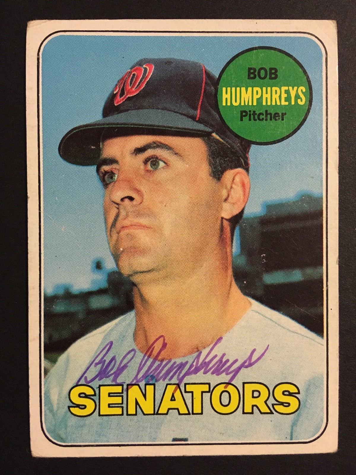 Bob Humphreys Senators Signed 1969 Topps Baseball Card #84 Auto ...