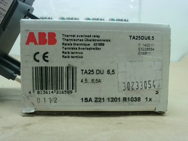 ABB TA25 Du Thermo Überlastrelais 4.5-6.5 Amp - Neu IN Karton | eBay