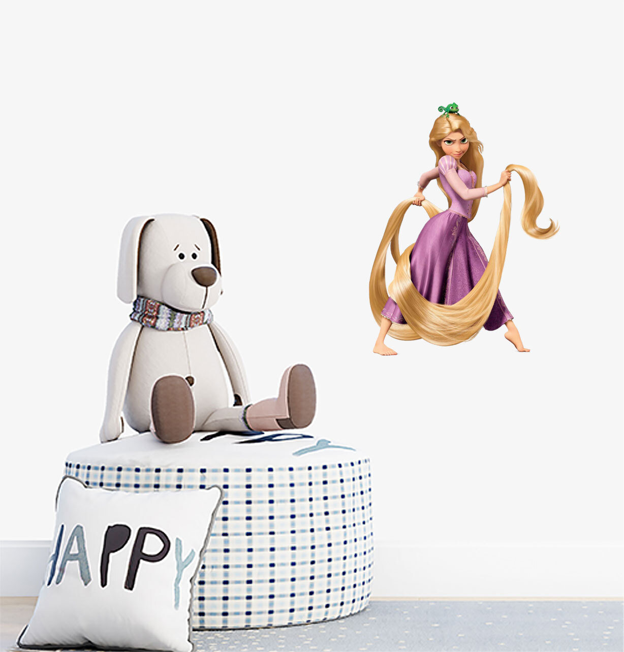 Princess Rapunzel Wall Art Bedroom Nursery Decor Colourful Vinyl ...