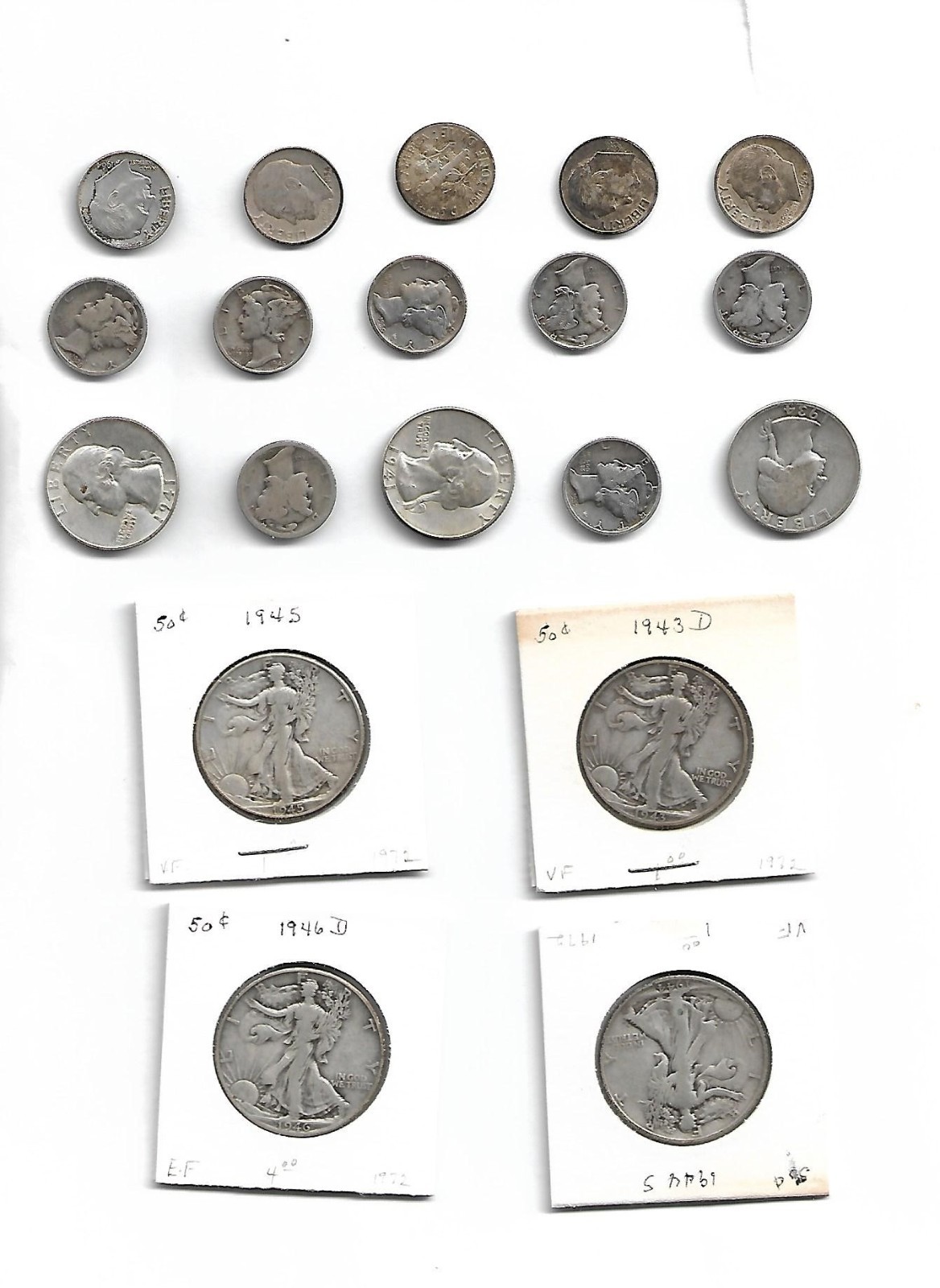Silver Coins - 90% Silver - $3.95 Dollar Face Value - Mixed Lot | eBay