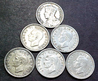 6 NEW ZEALAND 3P SILVER COINS..........MIN. BID .01 & NO RESERVE! | eBay