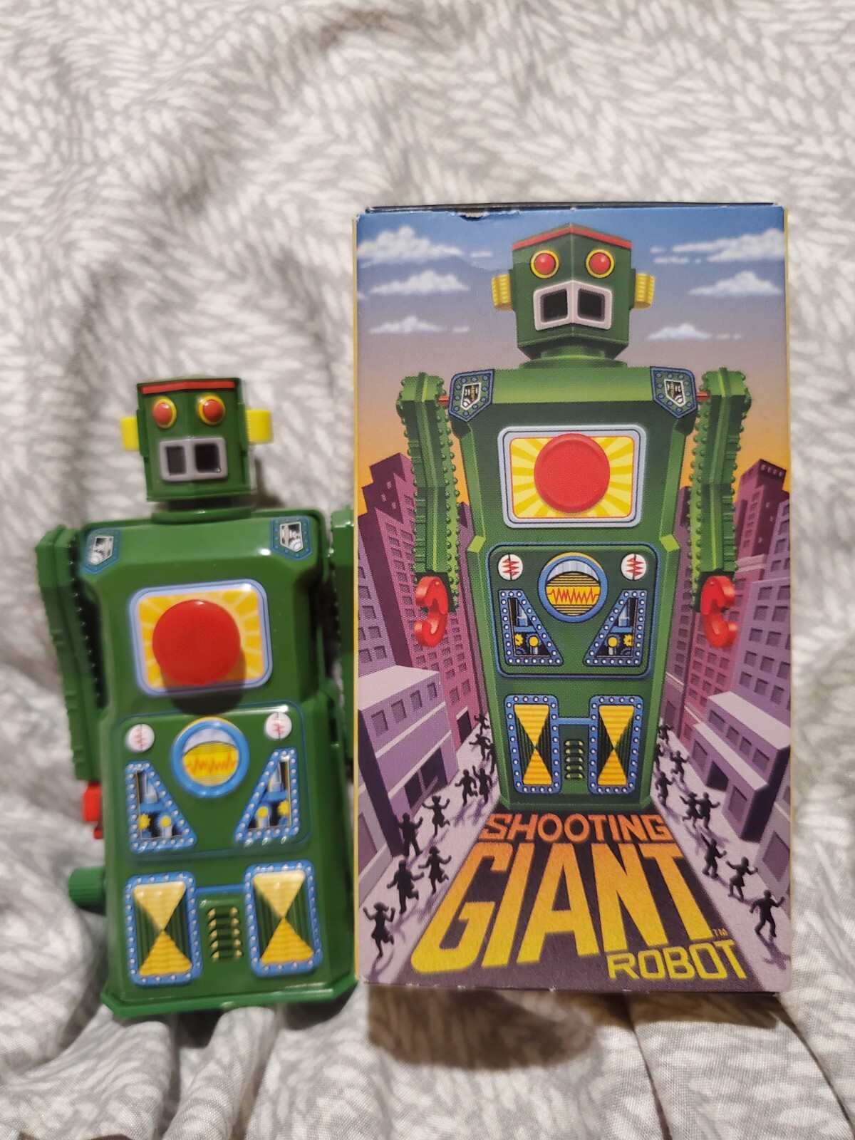 NIB SHOOTING GIANT ROBOT Tin Wind Up Toy , Masudaya 1998 | eBay