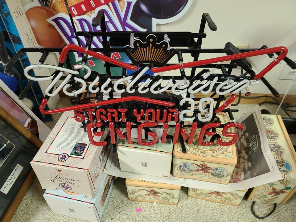 BUDWEISER #29 KEVIN HARVICK "START YOUR ENGINES" NEON 2013 NIB | eBay