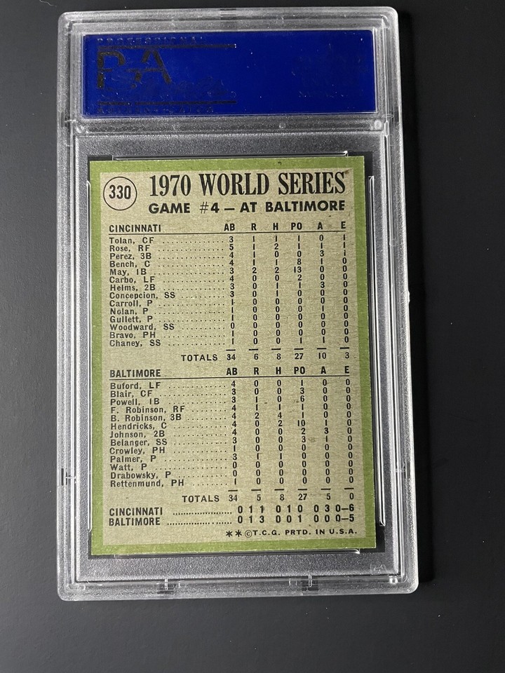 1971 Topps World Series Game 4 Graded PSA 7 Cincinnati Reds Baltimore ...