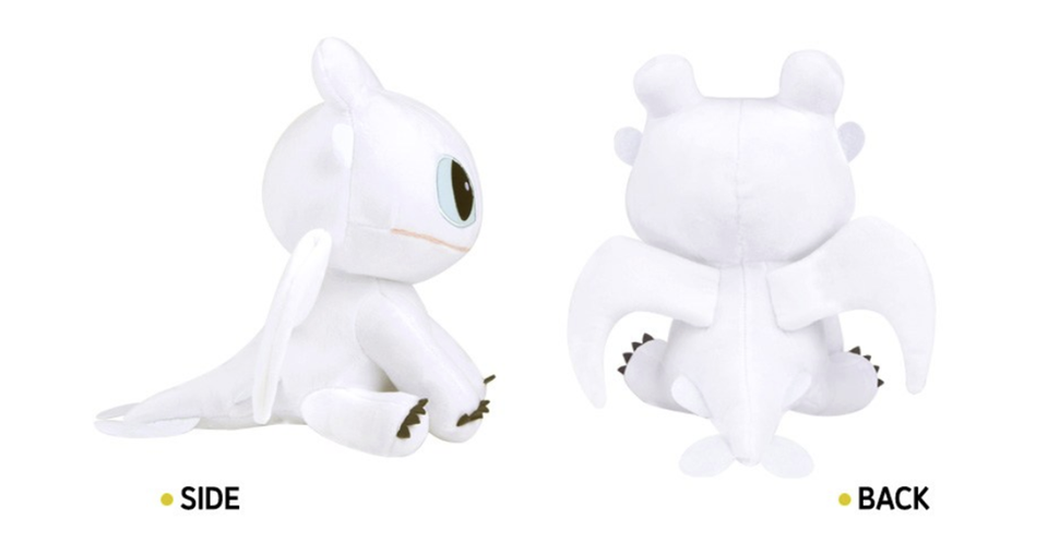 How To Train Your Dragon 3 Toothless Light Fury Plush Doll Sitting with ...