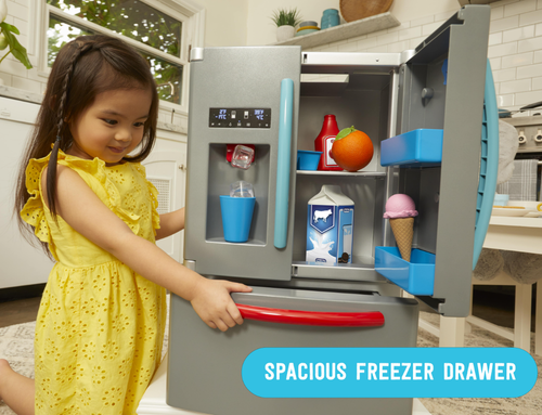 Kids Fridge Refrigerator Ice Dispenser Interactive Toy Pretend Play ...
