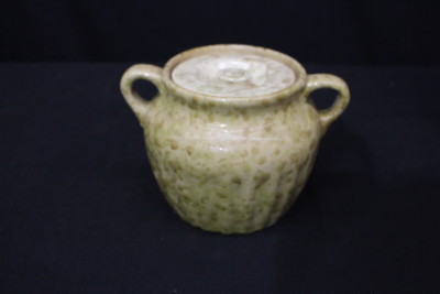 Early 20th Century American Stoneware Spongeware / Spatterware Bean Pot ...