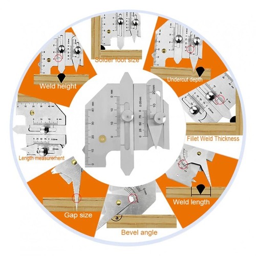 Welding Inspection Ruler Weld Ruler Weld Gauge HJC40 Angle Gauge ...