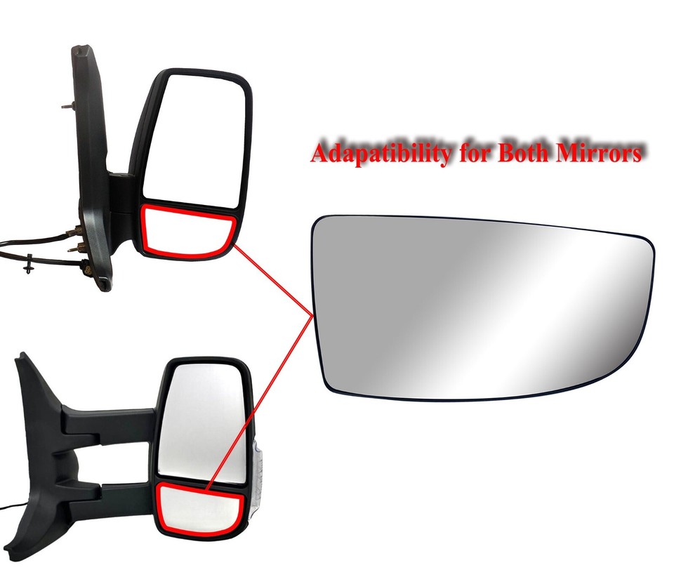 Passenger Right Side Small Lower Mirror Glass For 10-26 Ford Transit ...
