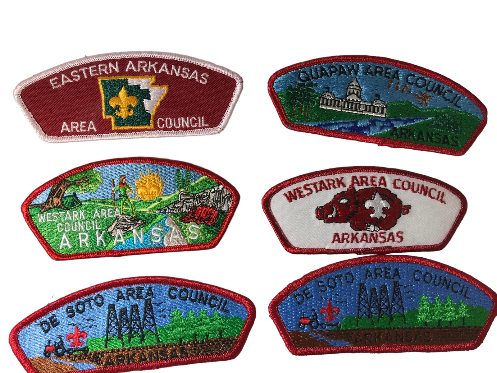 Lot of Arkansas Councils 1/2 Dozen BSA CSPs Mint CSP Patches (BHP1614 ...