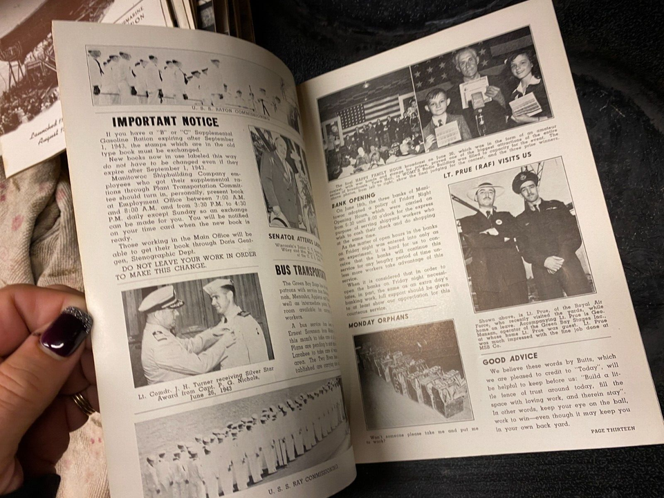 Manitowoc Shipbuilding The Keel Block July/Aug 1943 Pamphlet-WW2 Ship ...