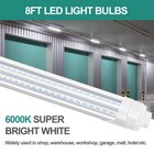 12 Pack R17D HO T8 8FT Led Tube Light Bulbs 65W 8 Foot 8' Led Shop ...