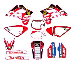 KIT DE PEGATINAS, ADHESIVOS, GAS GAS 2002, 2003, 2004, 2005, 2006 ...