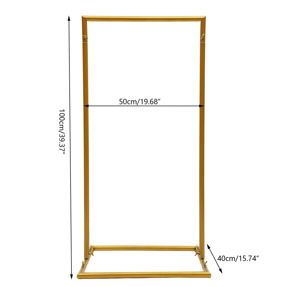 Gold Square Metal Arch Rack Backdrop For Weddings Graduation Party ...