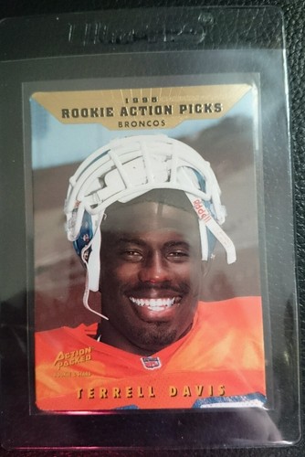 1995 ACTION PACKED #92 TERRELL DAVIS ROOKIE CARD RC DENVER BRONCOS HOF ...