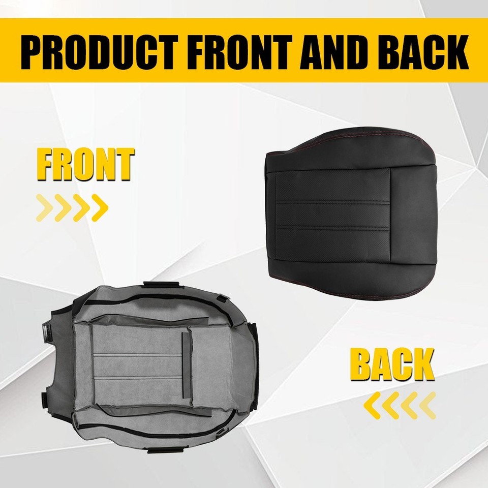 Fit Dodge Grand Caravan 2008-20 Driver Bottom Leather Seat Cover Red ...