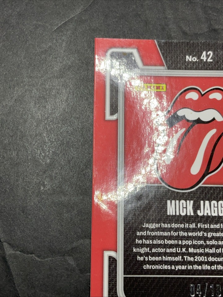 2025 Panini Prizm The Rolling Stones Mick Jagger Gold Confetti SN:04/10 ...