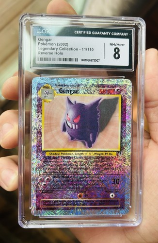 NM MINT CGC 8 Legendary Collection Reverse Holo Gengar Pokémon 2002 11/ ...