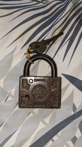 Vintage Armor Padlock And Key | eBay