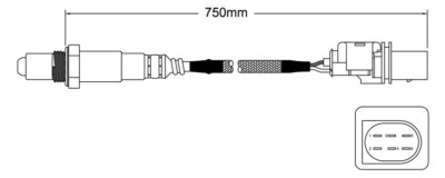 Pre-Cat oxygen sensor for Volkswagen Golf Diesel CFGB 4-Cyl 2.0 Turbo ...