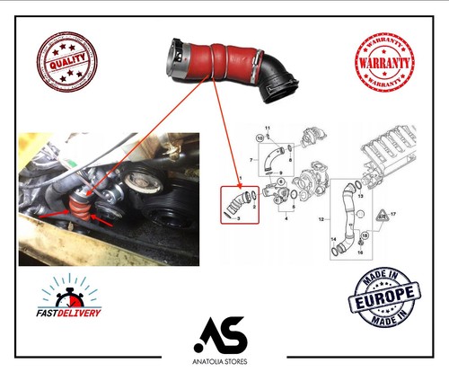 Intercooler Pipe Turbo Hose For Bmw E60 E61 E63 E64 535 d 635 d ...