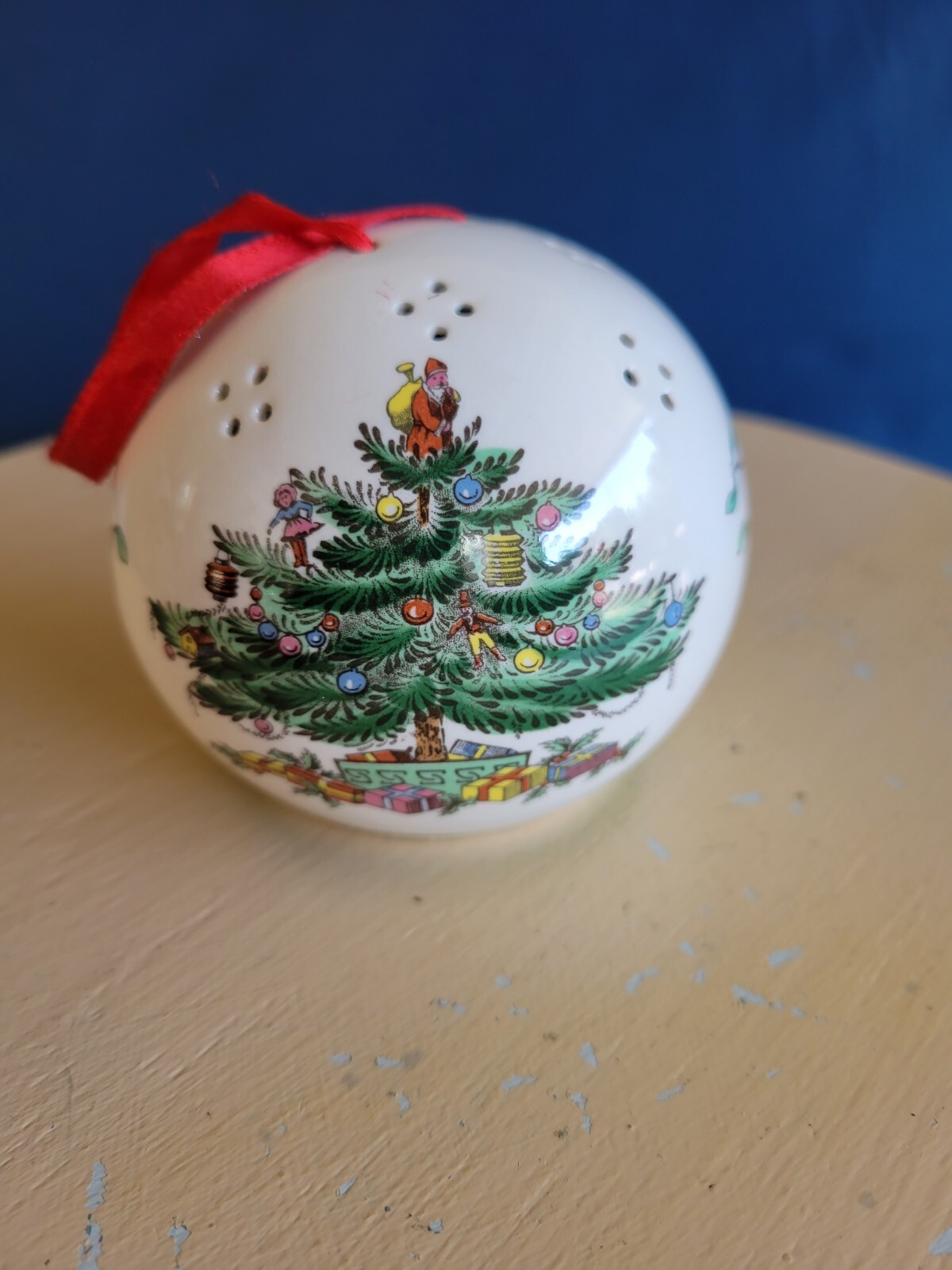 Spode CHRISTMAS TREE 3" POMANDER POTPOURRI ORNAMENT *32 HOLES* | eBay